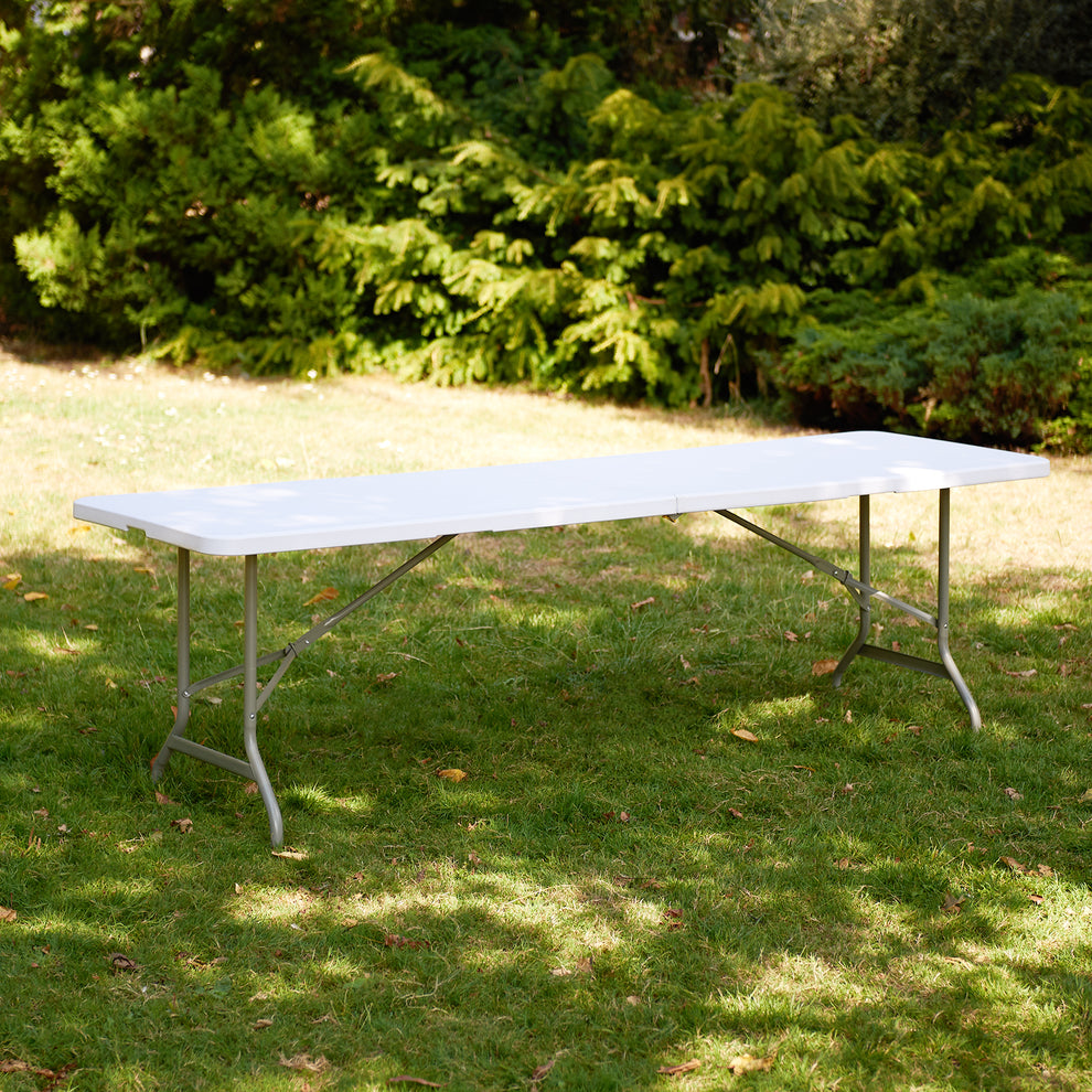 Hartleys 8ft White Folding Table – Hartleys Direct